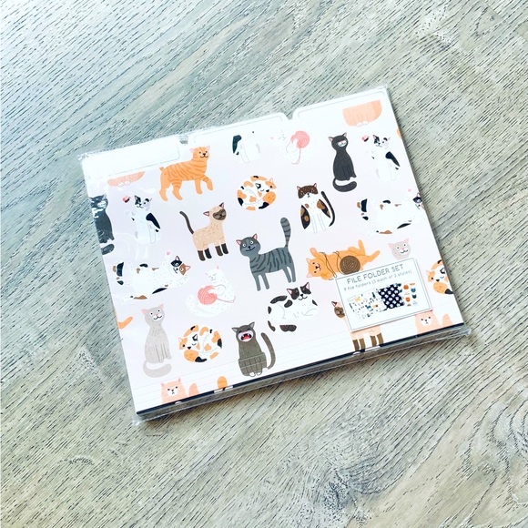 Eccolo | Office | Nwt Eccolo Cat File Folder Set Of 9 Folders | Poshmark